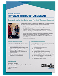 AS - Physical Therapist Assistant Degree Program